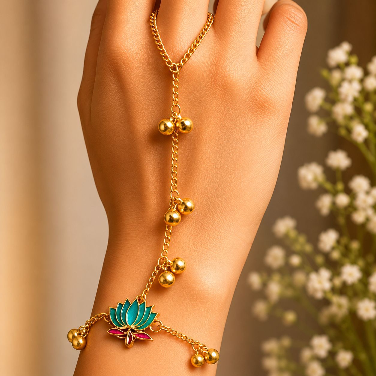 Golden Lotus Hathphool - Swayamshakti
