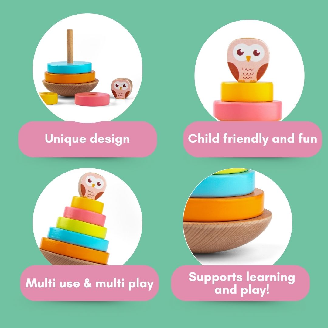 CNC Wooden Owl Stacker - Swayamshakti