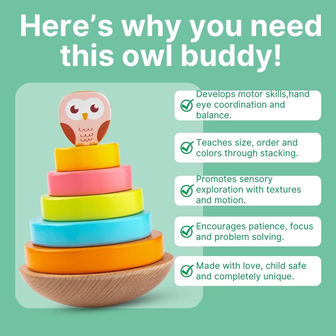 CNC Wooden Owl Stacker - Swayamshakti