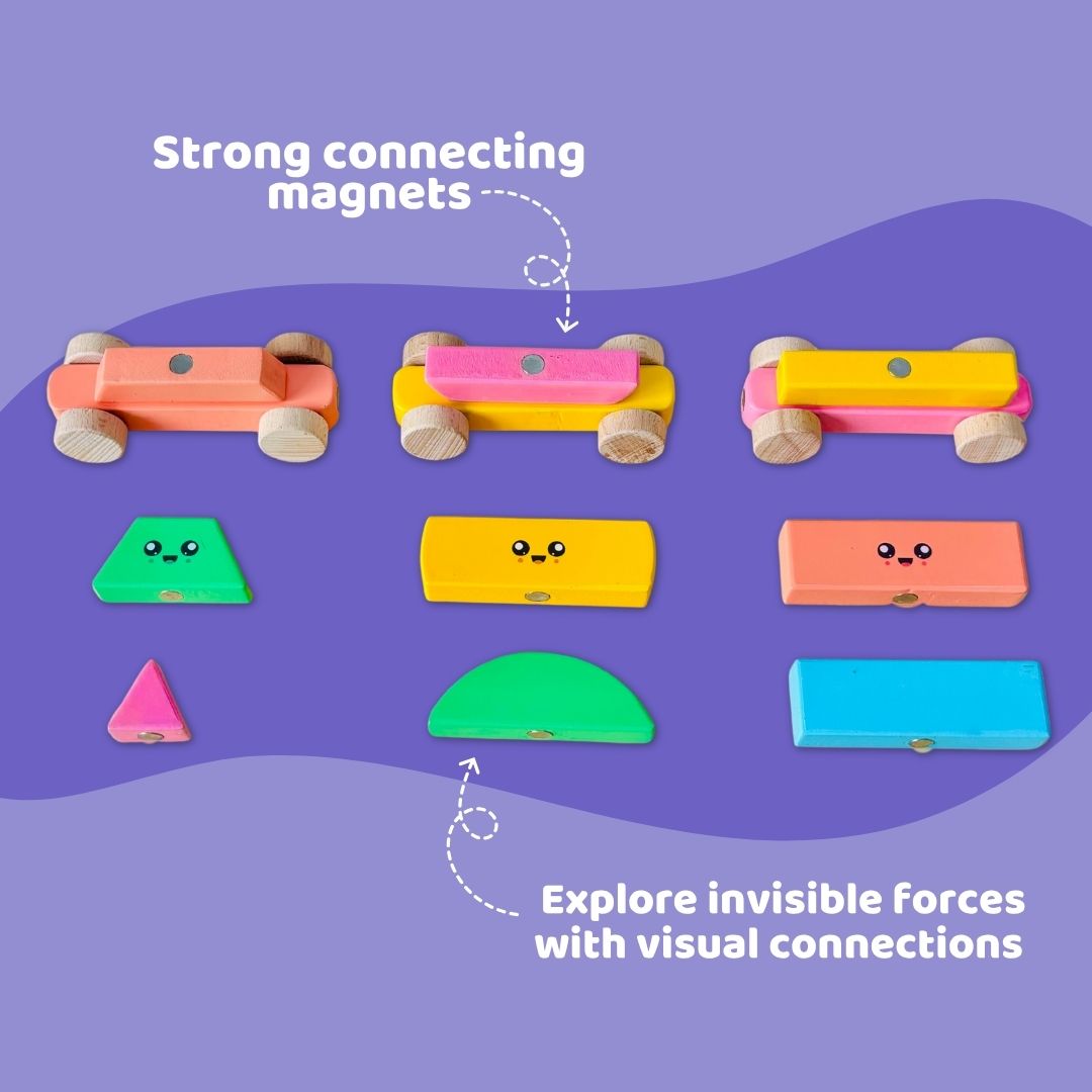 CNC Wooden Magnetic Shapes Train - Swayamshakti