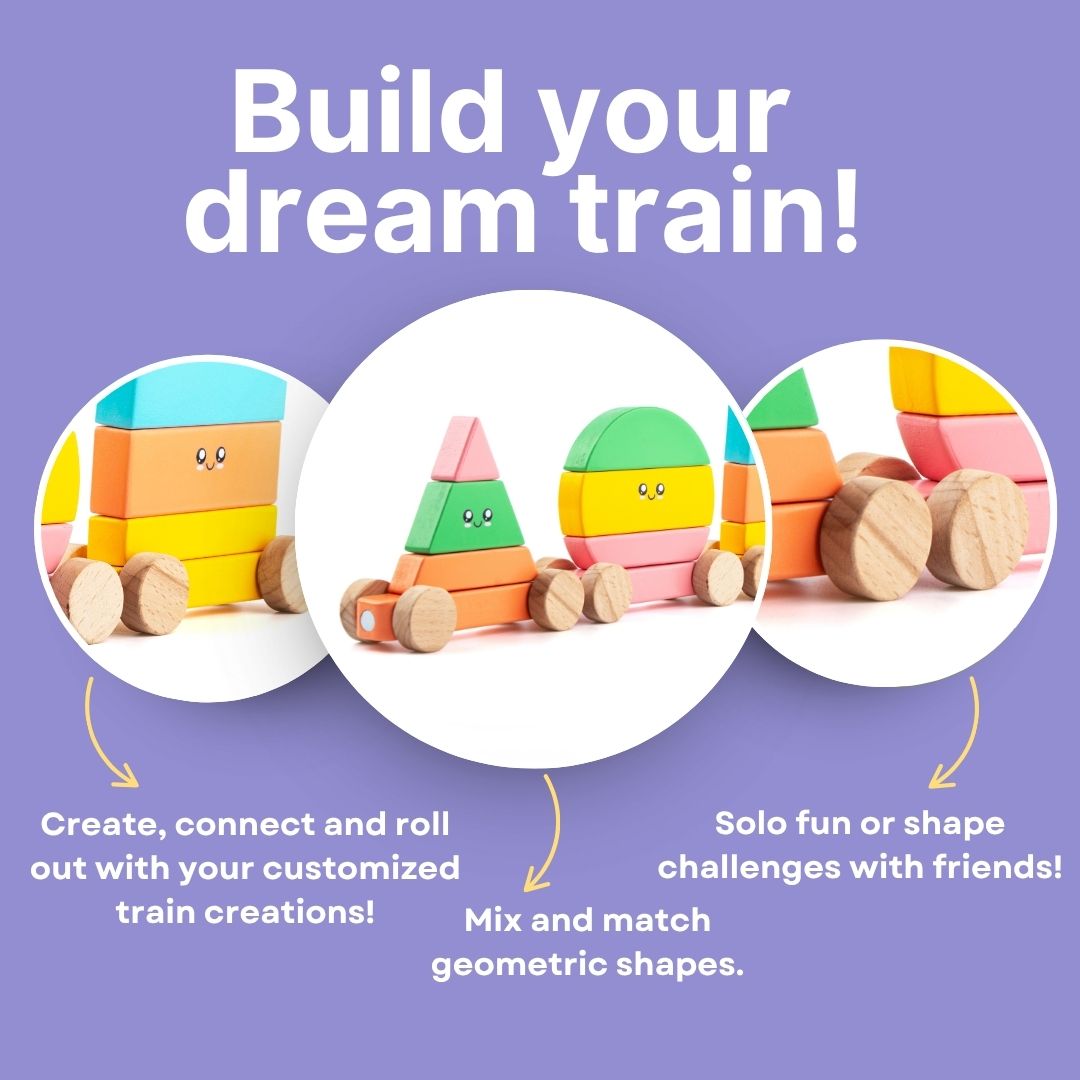 CNC Wooden Magnetic Shapes Train - Swayamshakti