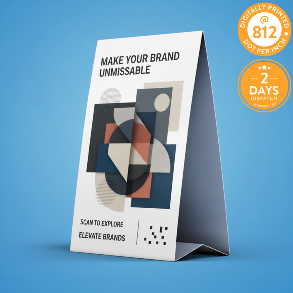 Table Tent Card Two Side - Sharp Digitals Private Limited