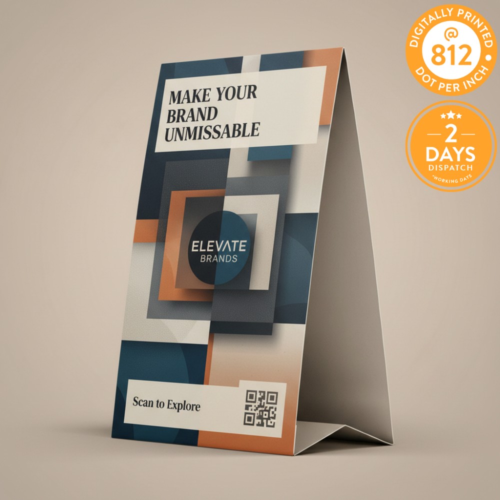 Table Tent Card Two Side - Sharp Digitals Private Limited