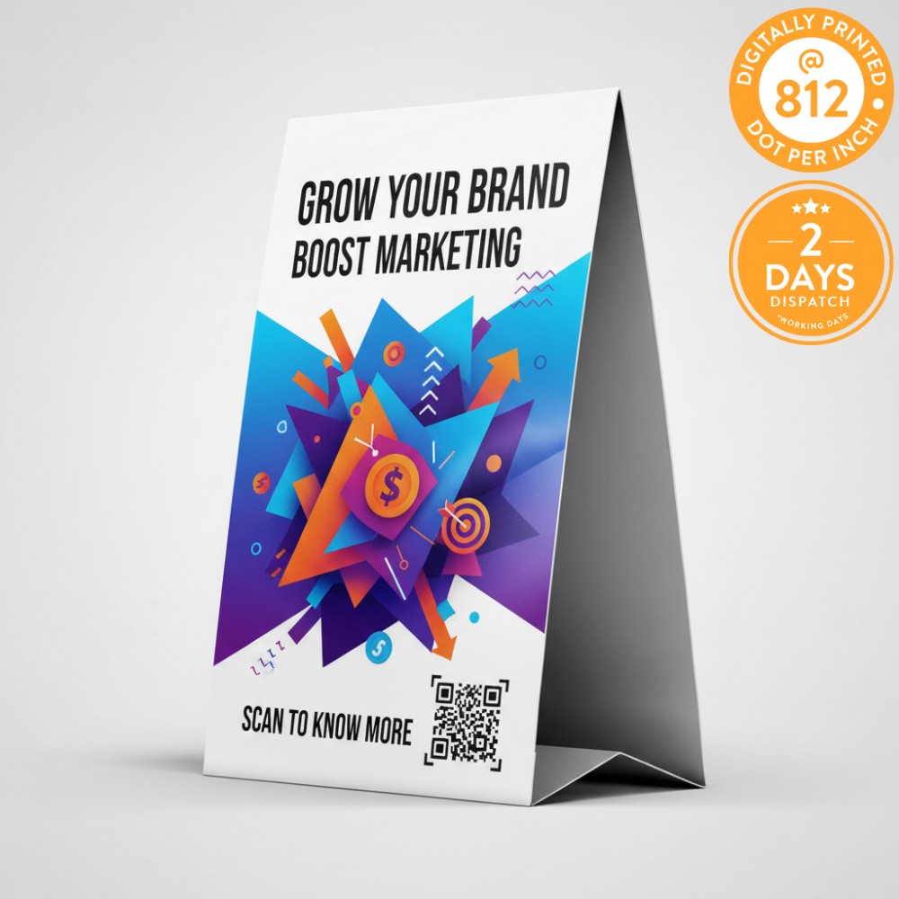Table Tent Card Two Side - Sharp Digitals Private Limited